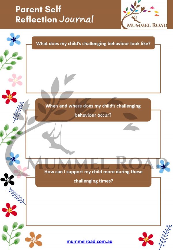 Parent Self Reflection Journal - Mummel Road | Autism Support for Families
